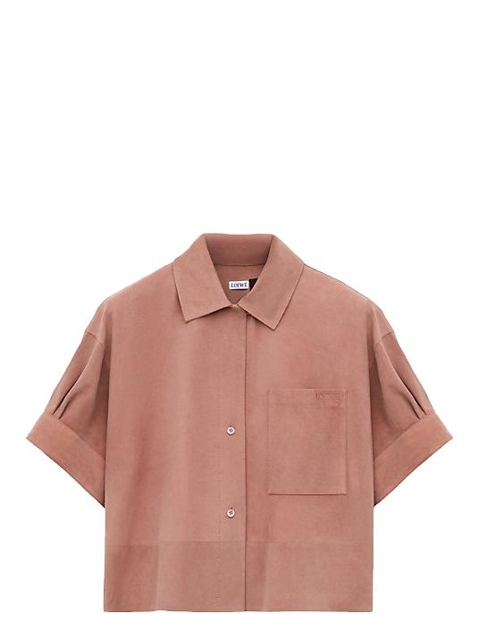 LOEWE Loewe x Paula's Ibiza Short-Sleeve Suede Shirt
